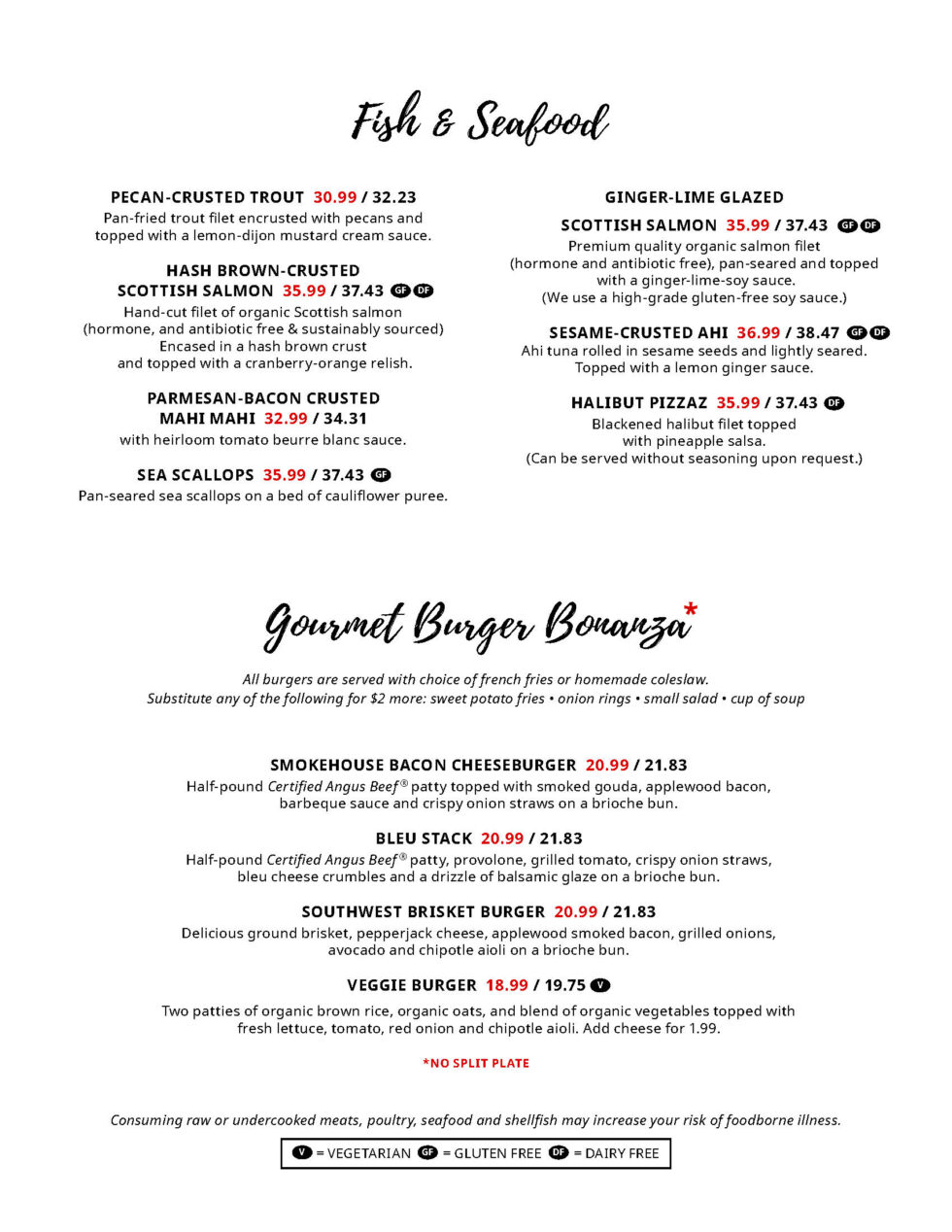 Dinner Menu - Golden Goose Grill